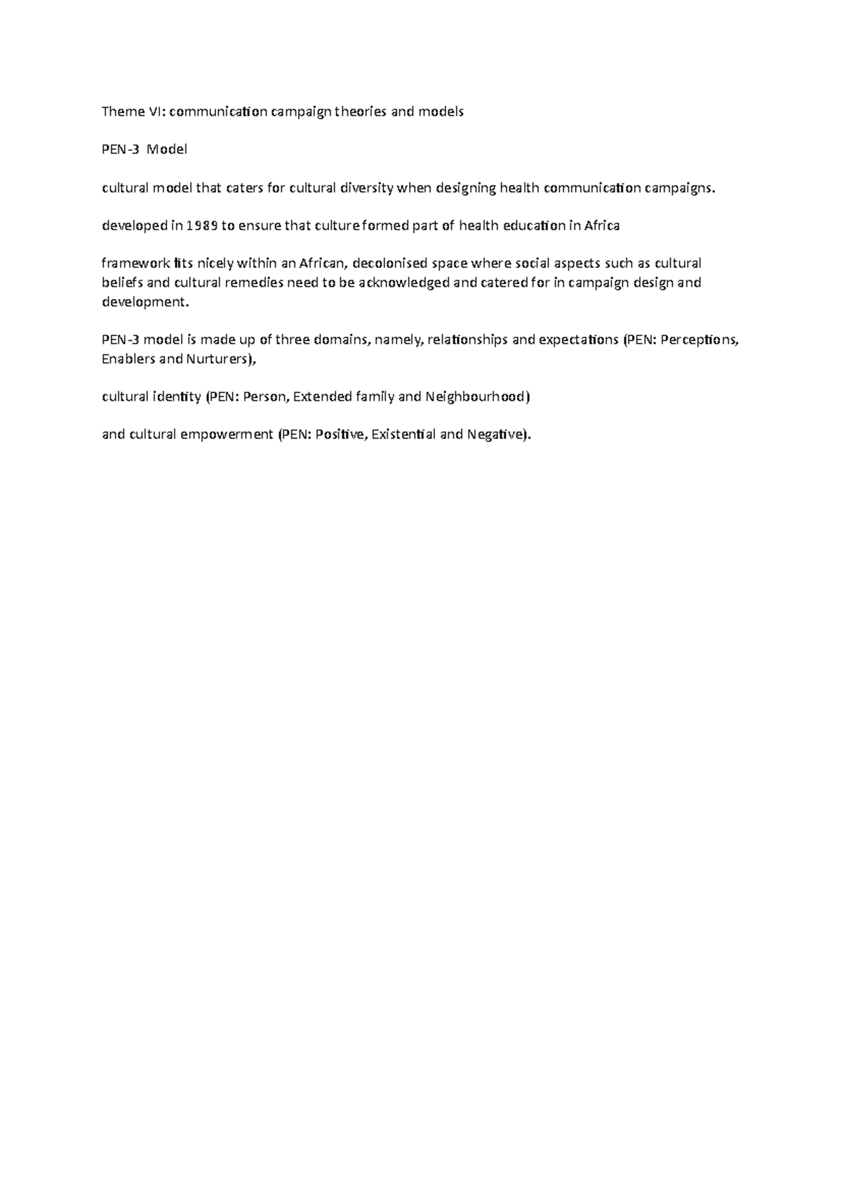 Document (25) - Summary for theme 4 - Theme VI: communication campaign ...