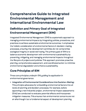 [Solved] QUESTION 1 Integrated Environmental Management in Practice 30 ...