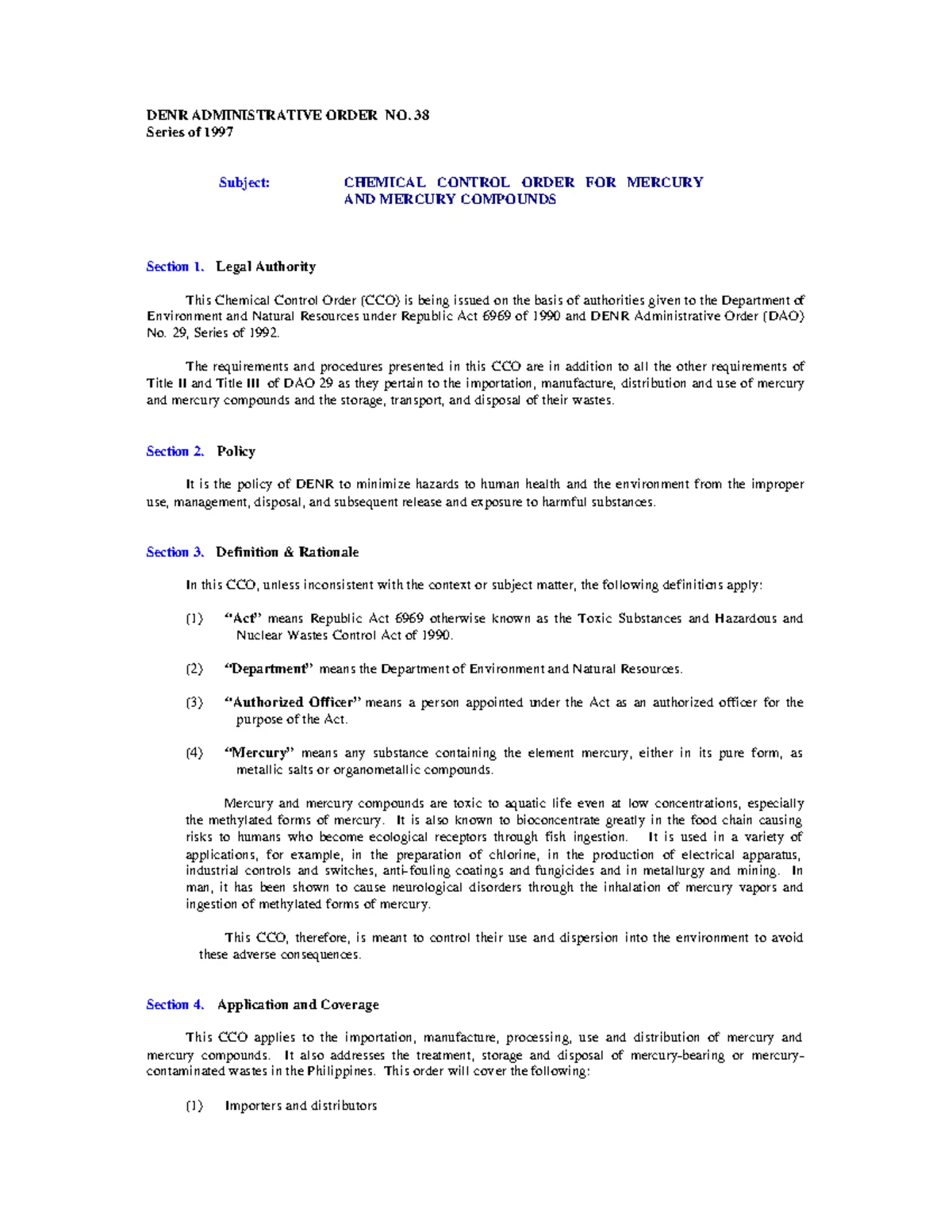 DENR AO 02: Revised Guidelines for Pollution Control Officer ...
