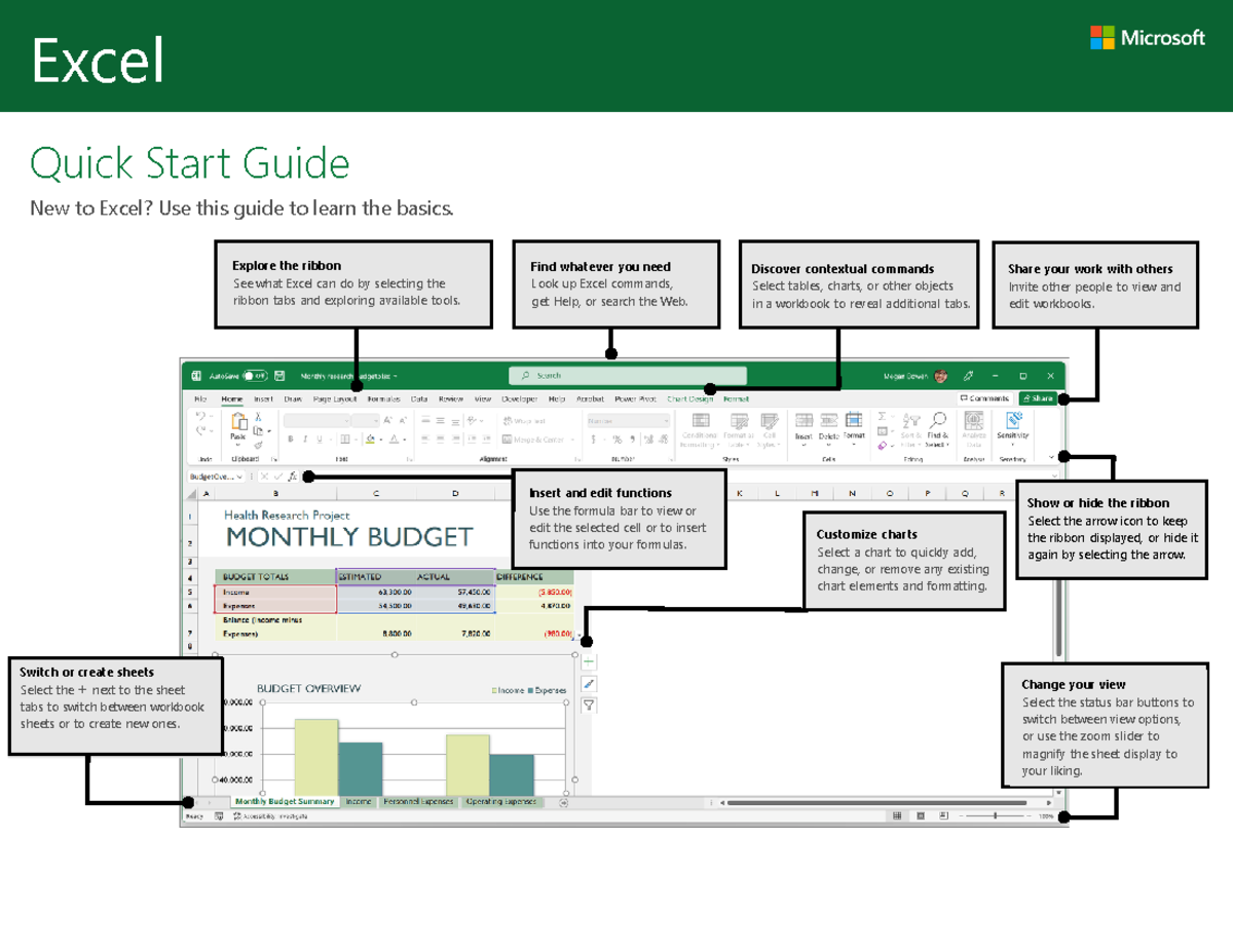 module 7.1 7.2 7.3 - Quick Start Guide New to Excel? Use this guide to ...