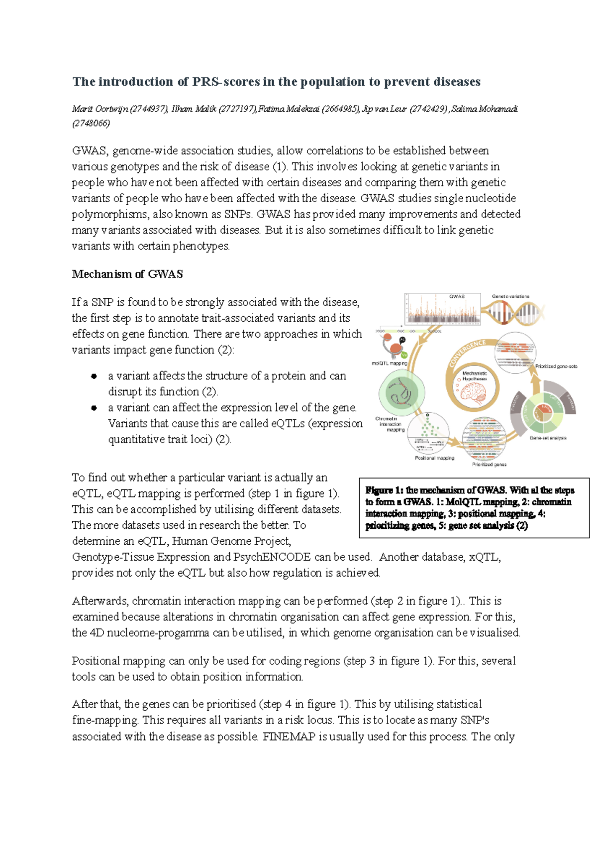 Medical genomis groep B3 - Use of PRS - The introduction of PRS-scores ...