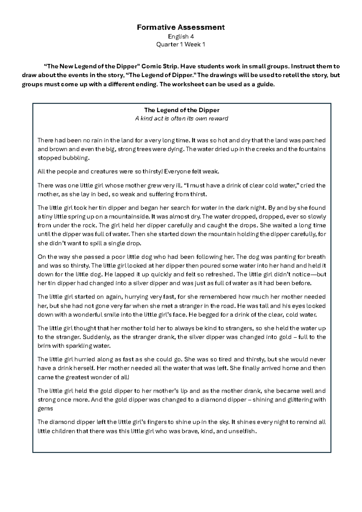 FA - English 4 Q1 W1-8 - Summative Activities and Projects - Studocu