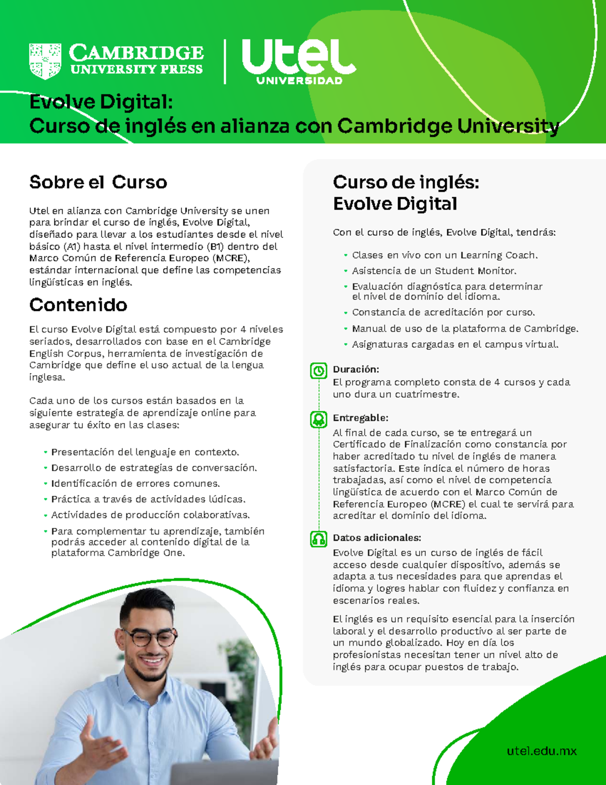 Evolve Digital: Curso de Inglés A1-B1 con Cambridge University - Studocu