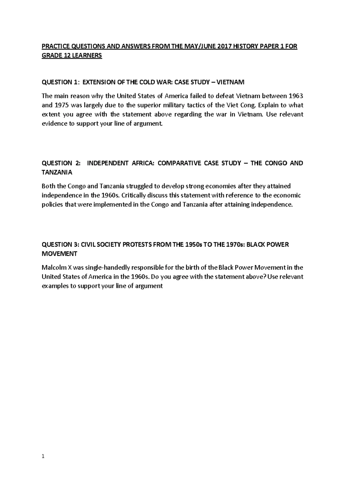 History Grade 11 Notes HISTORY GRADE11NOTES WhatisCommunism Studocu