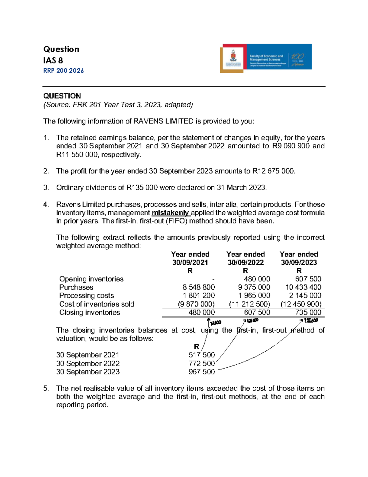 RRP 200 2026: IAS 8 Prior Period Errors Disclosure - Studocu