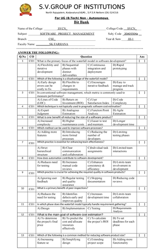 SPM-3 - lecture notes - SPM UNIT III Work Flows of the Process ...