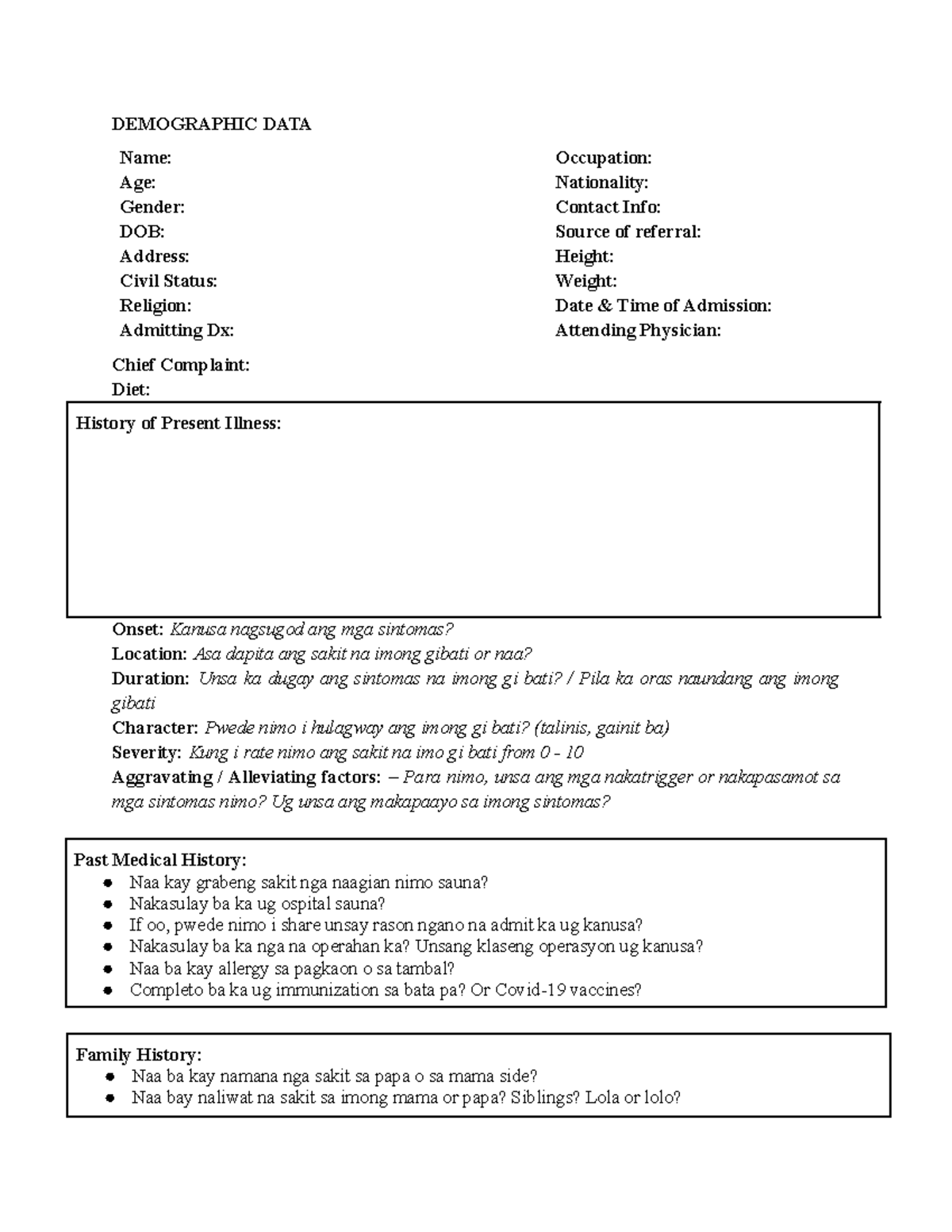 Demographic Data Collection Guide - Ready Made Template - Studocu