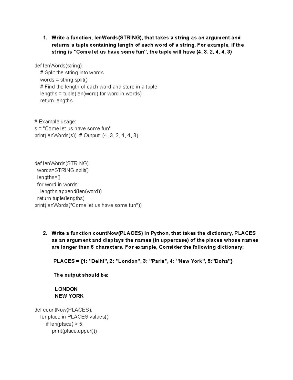 Python Programming - Practical File for Course Code: PY101 - Studocu