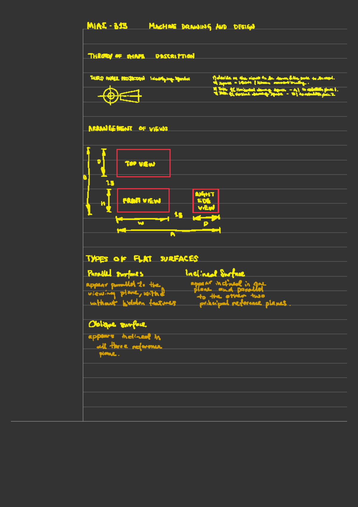 MIAE 313 - Machine Drawing & Design Theory Notes - Studocu