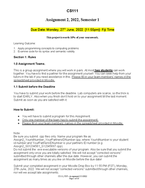 Computer Science - CS111 - USP - Studocu