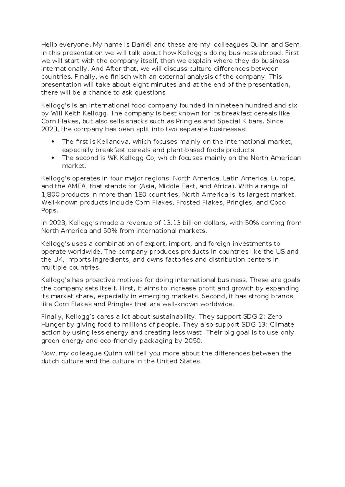 Engels Presentatie: International Business & Cultural Differences ...