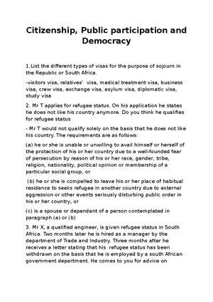 [Solved] Critically discuss the relationship between citizenship ...