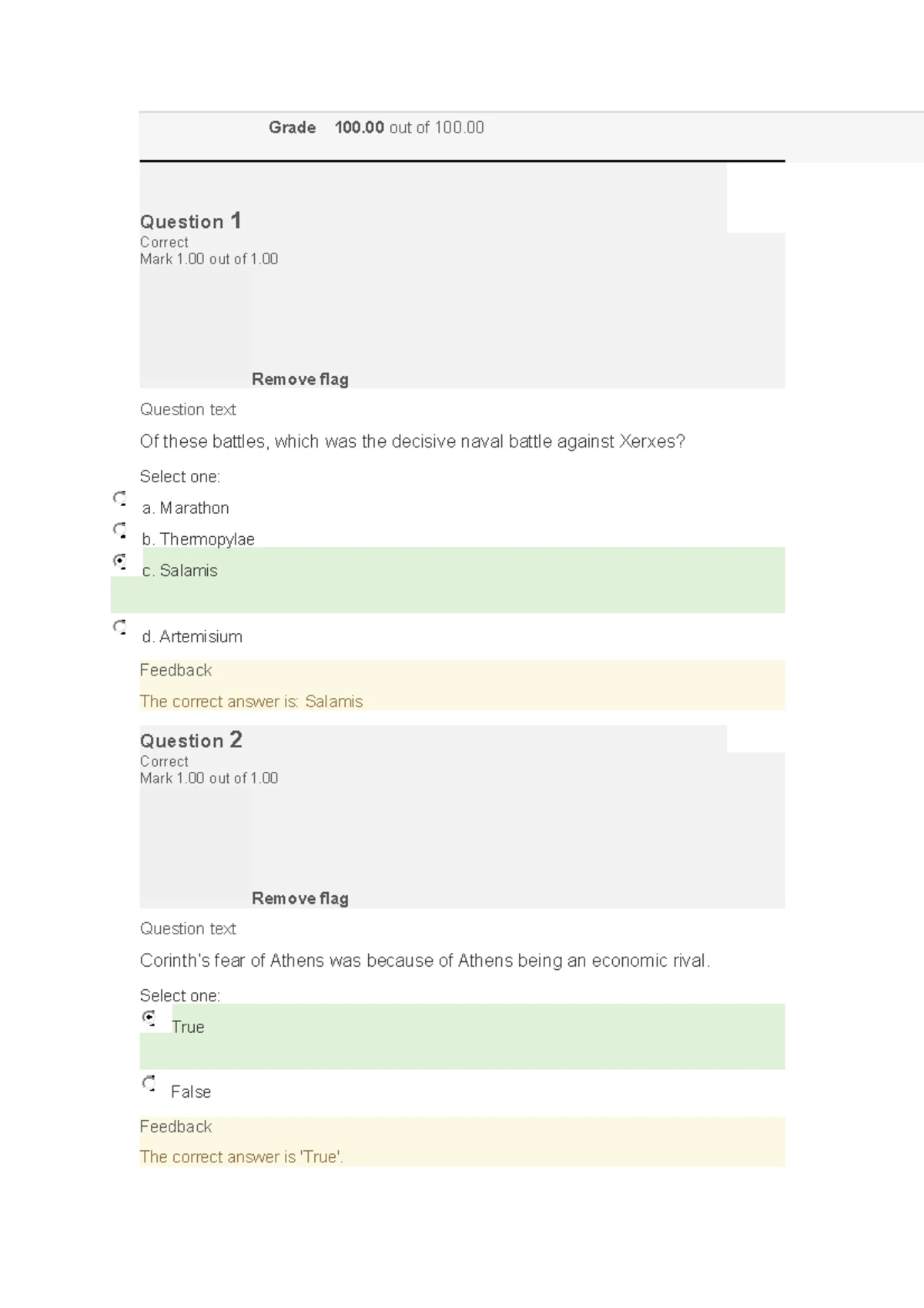 Graded Quiz Unit 6 Attempt review - Started on Monday, 6 March 2023, 2:56 PM State Finished ...