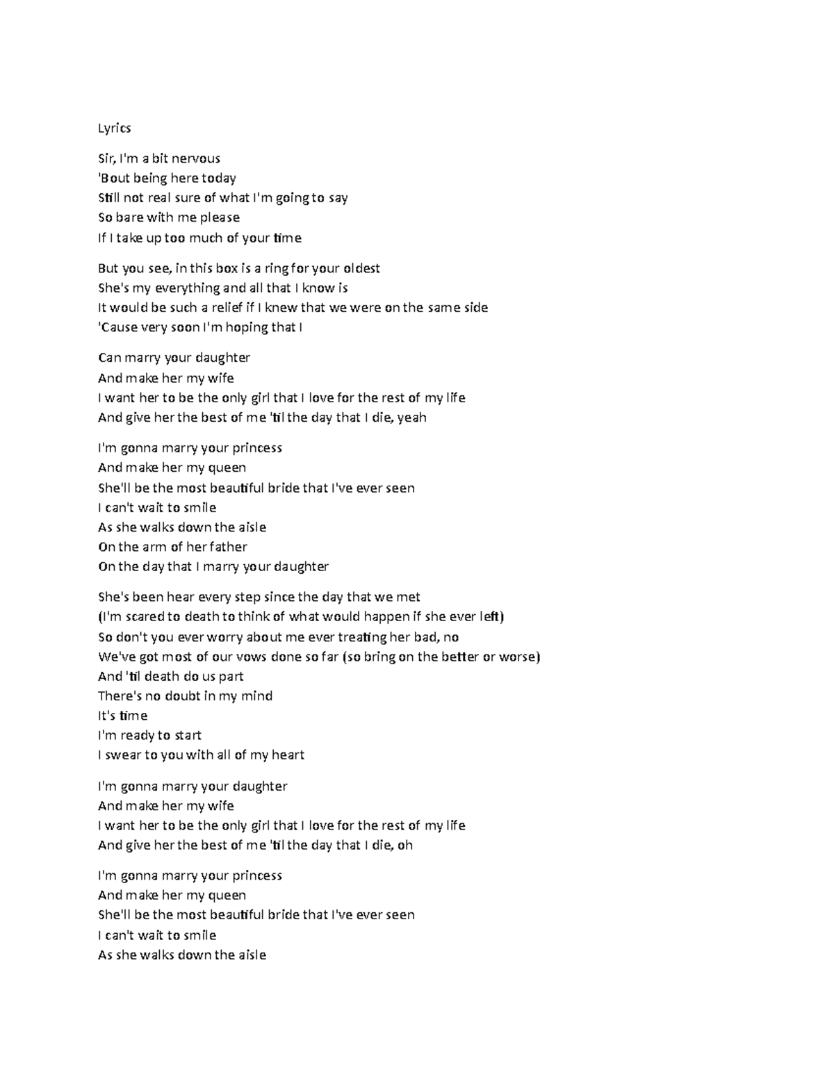 Huhu - sa[p[dpioasdads - Lyrics Sir, I'm a bit nervous 'Bout being here ...