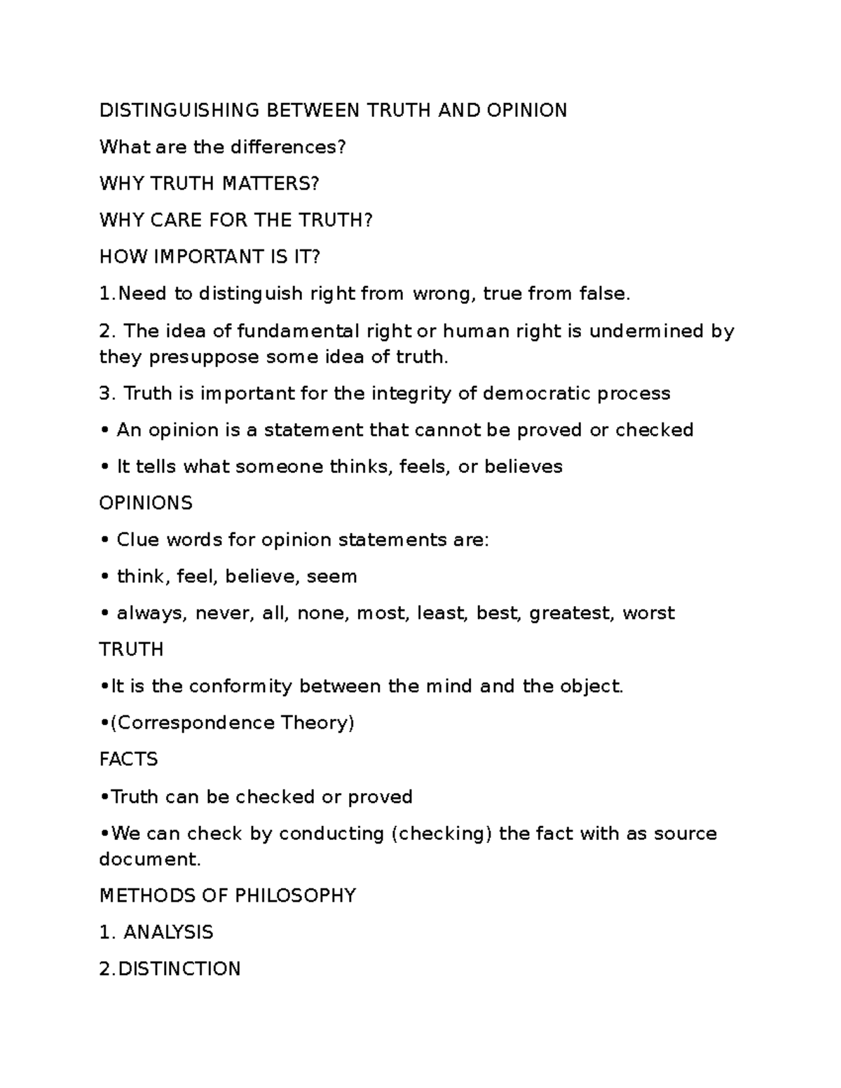 PHIL 101: Distinguishing Between Truth and Opinion - Key Differences ...