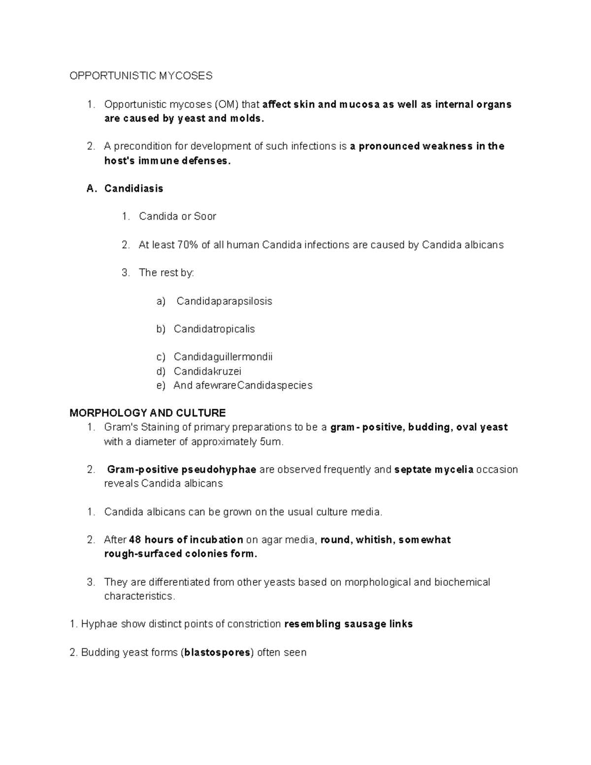 Opportunistic Mycoses: Overview of Candida and Aspergillus Infections ...