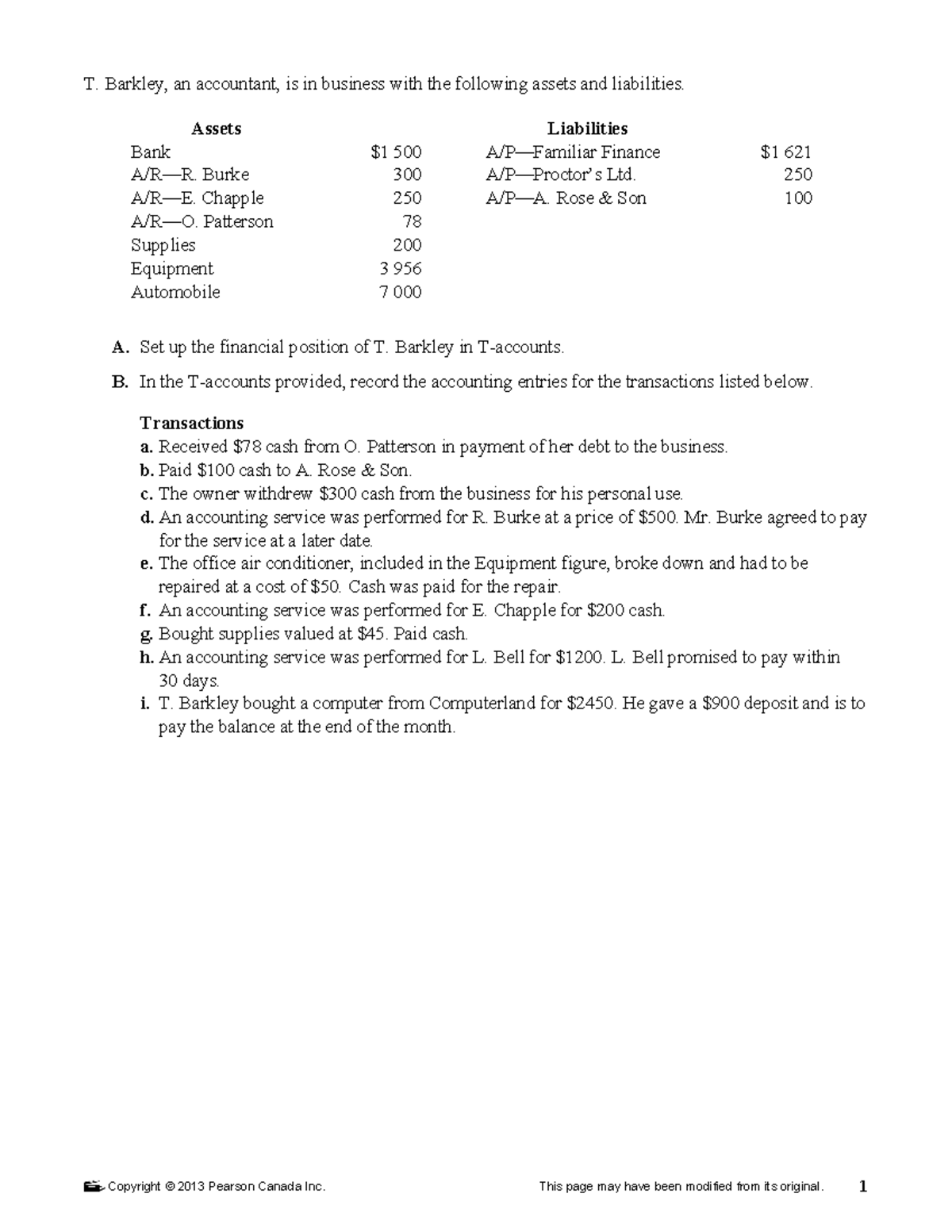 Accounting 1 - Chapter 4 Practice Answer Key and Solutions - Studocu