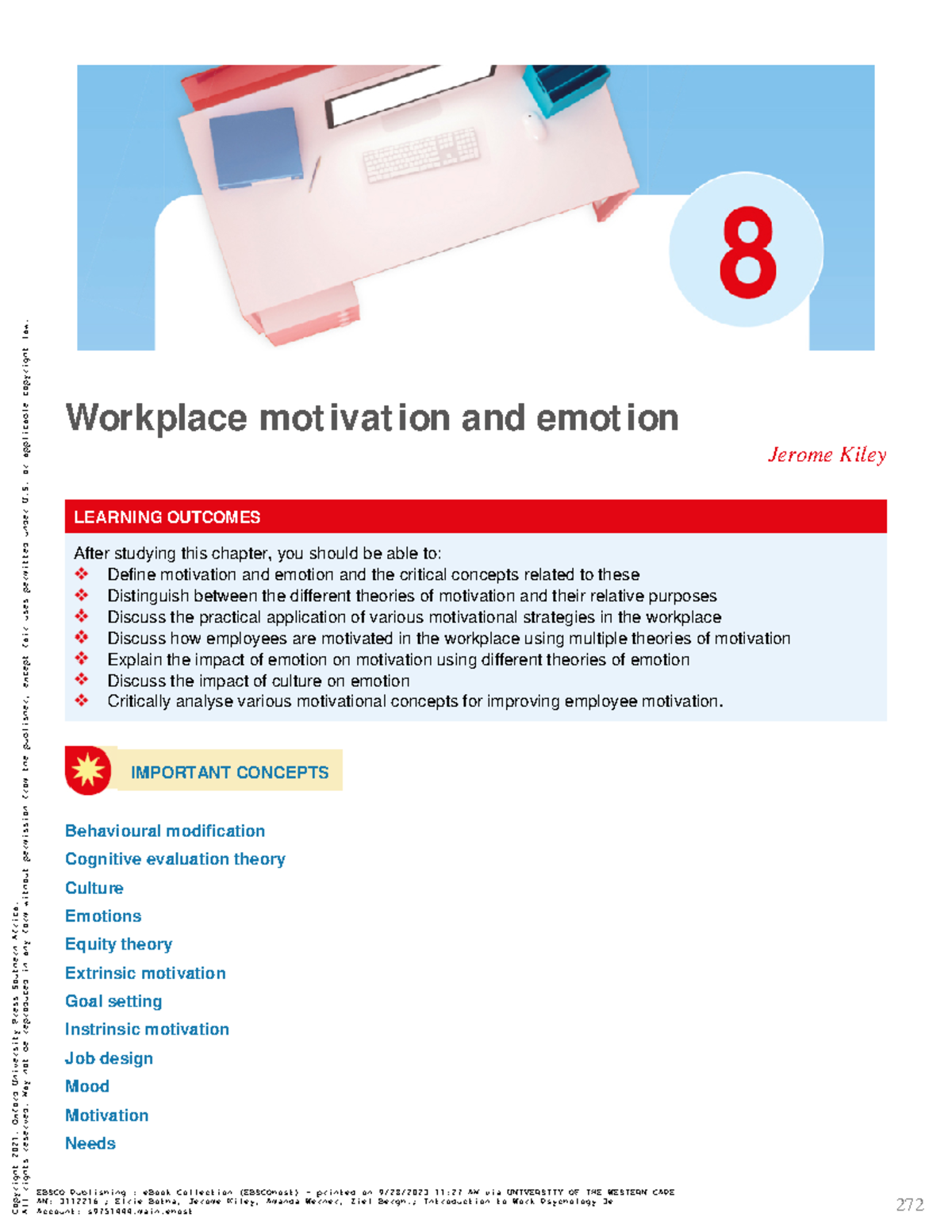 Workplace Motivation: Key Theories and Applications (PSY 272) - Studocu