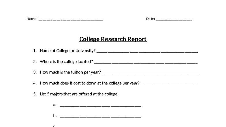 College Research Worksheet-1 - Name ...