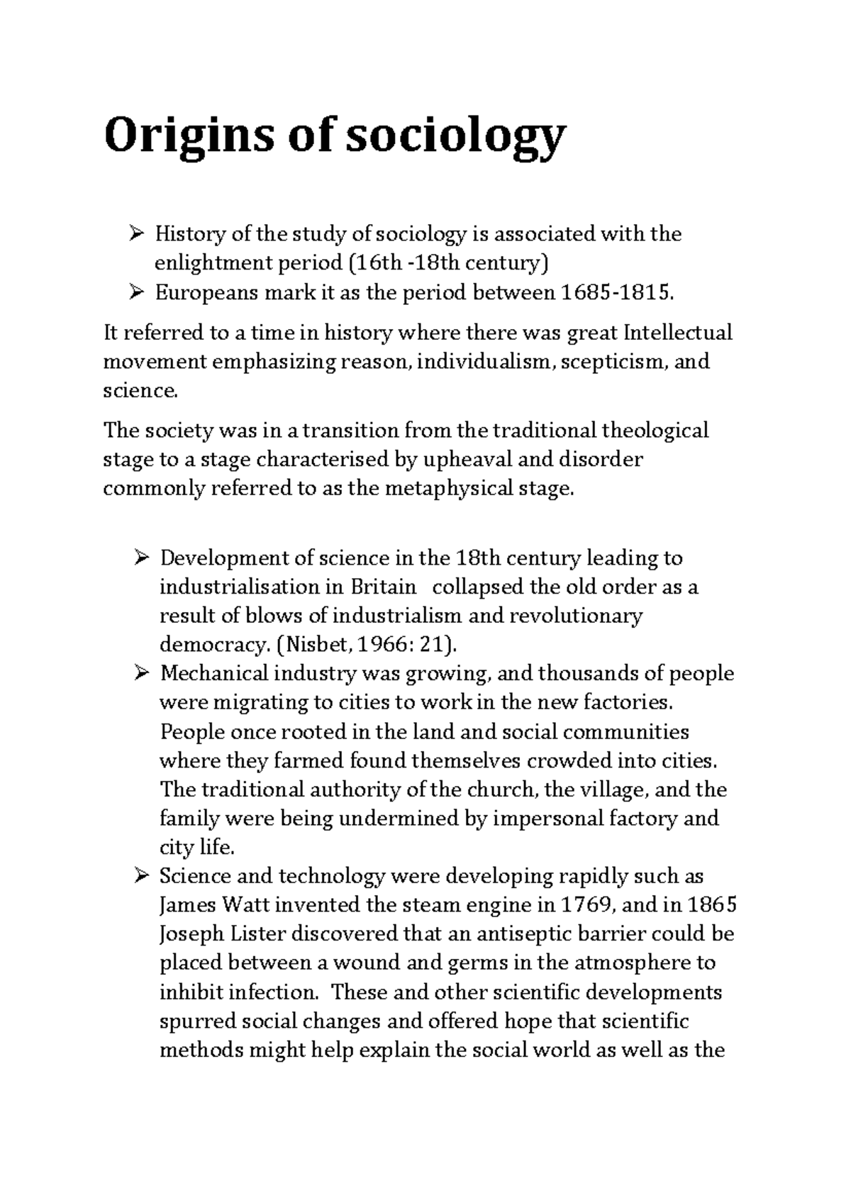 Sociology 101: Origins and Historical Development of the Discipline ...