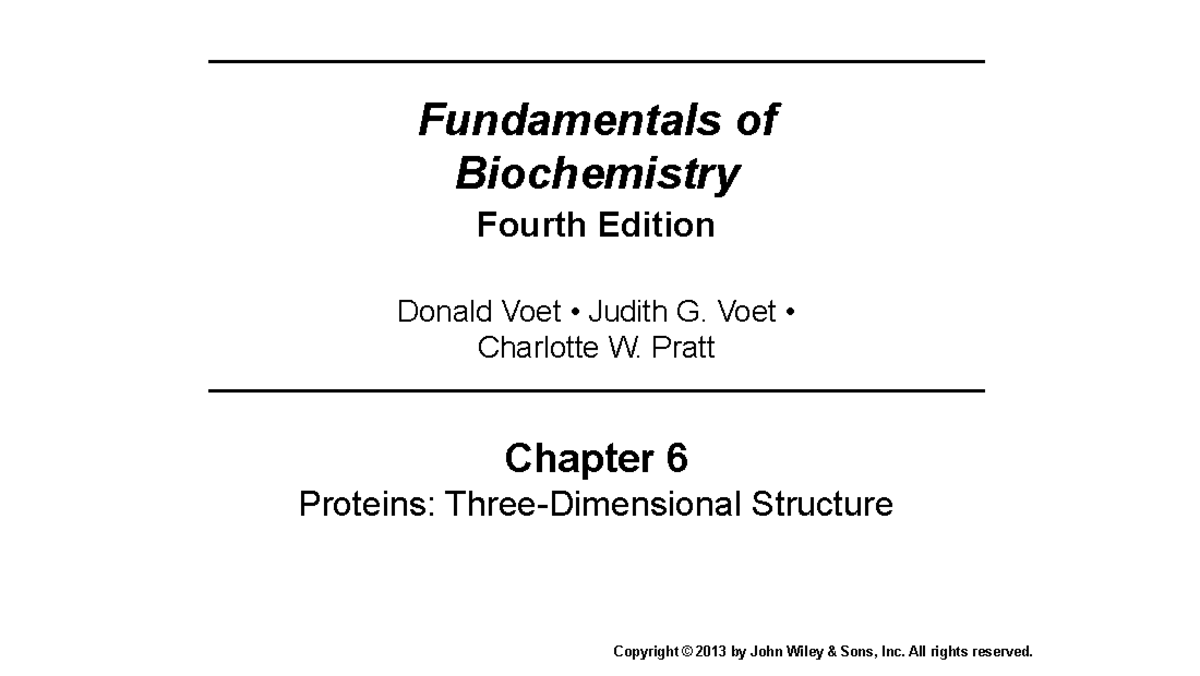Biochemistry 101: Protein Folding & Stability - Chapter 6 Insights ...