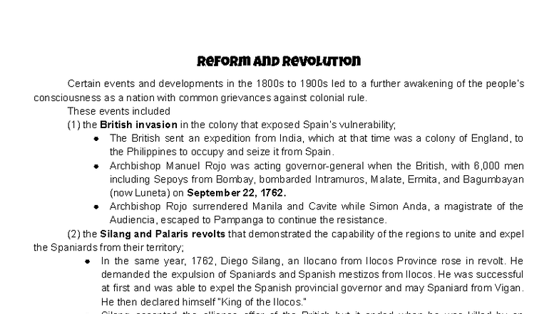 Campaign for Reforms: Key Events and Figures in Philippine History ...