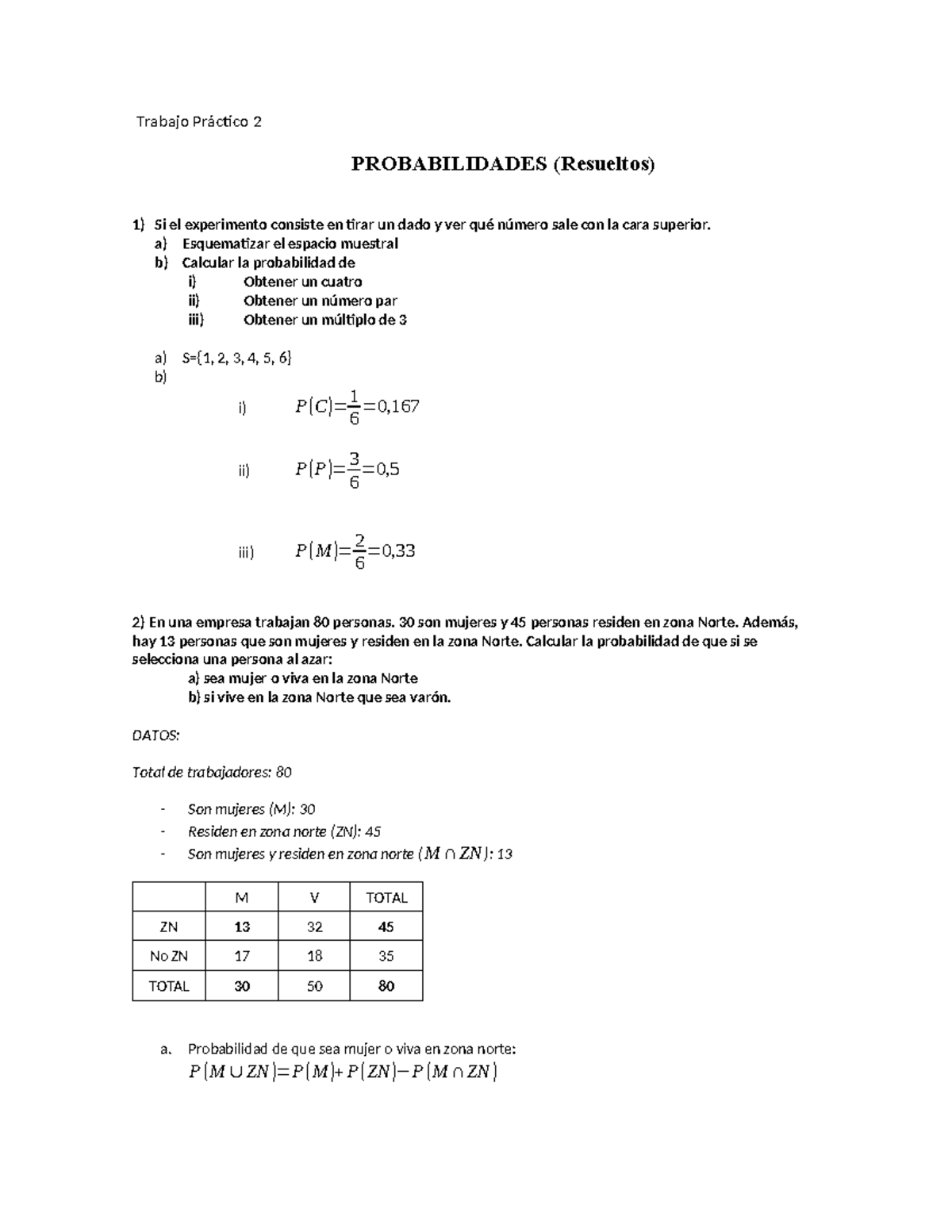 Ejercicios Resueltos TP2 EE1 - Probabilidades y Estadística - Studocu