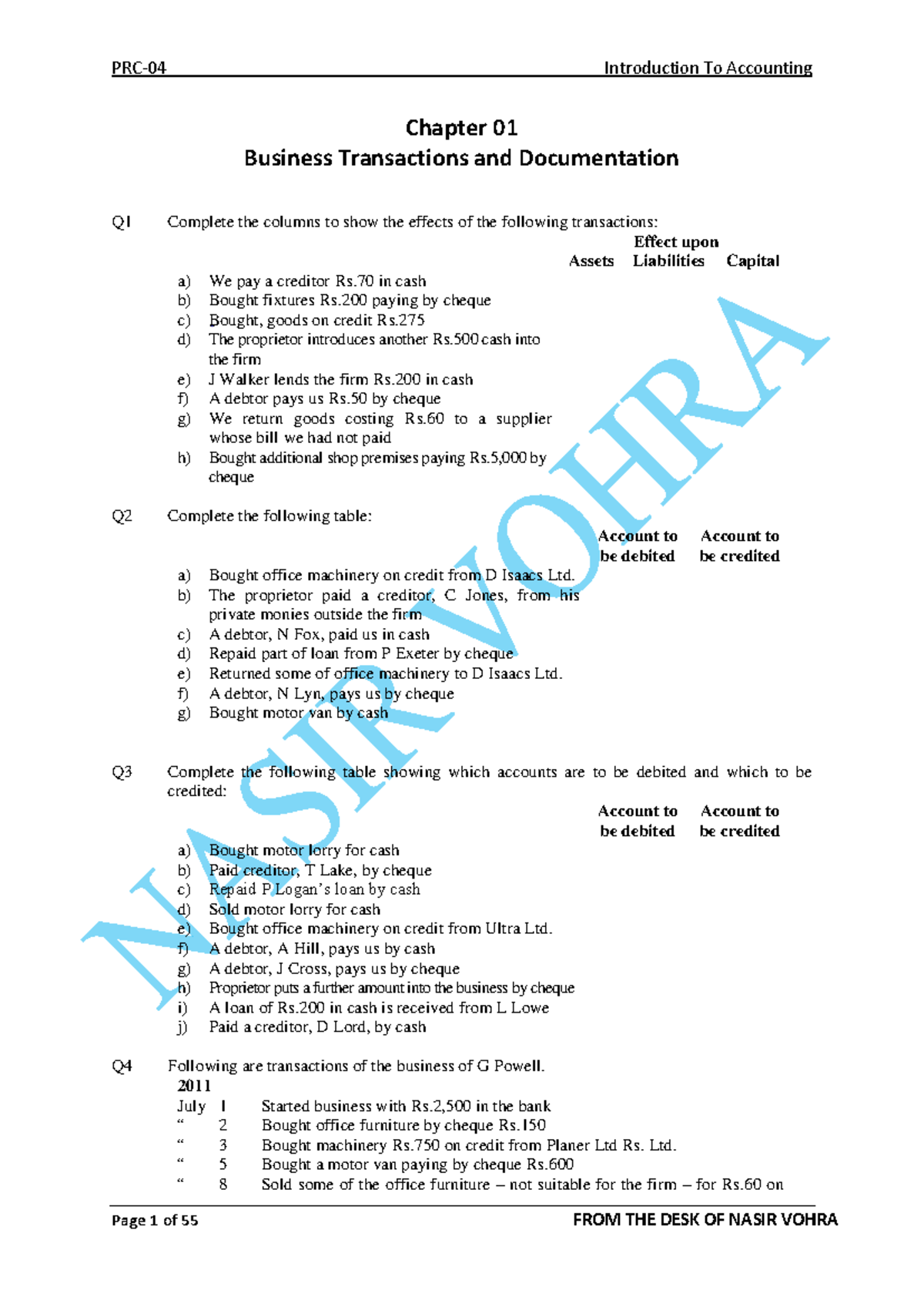 Introduction to Accounting: Chapter 01 - Business Transactions ...