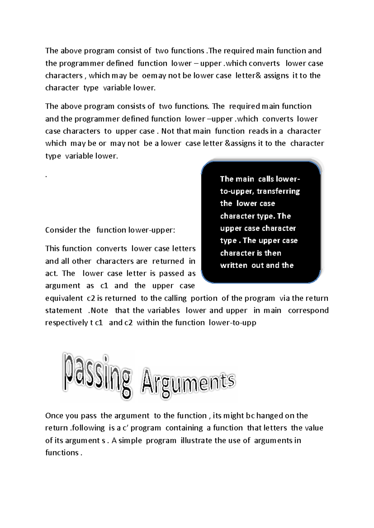 CS101: Functions for Character Case Conversion - Program Overview - Studocu