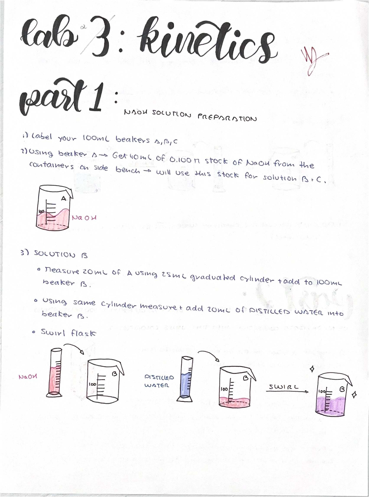 Chemistry Lab 3: Kinetics of NaOH Solution Preparation and Hydrolysis ...