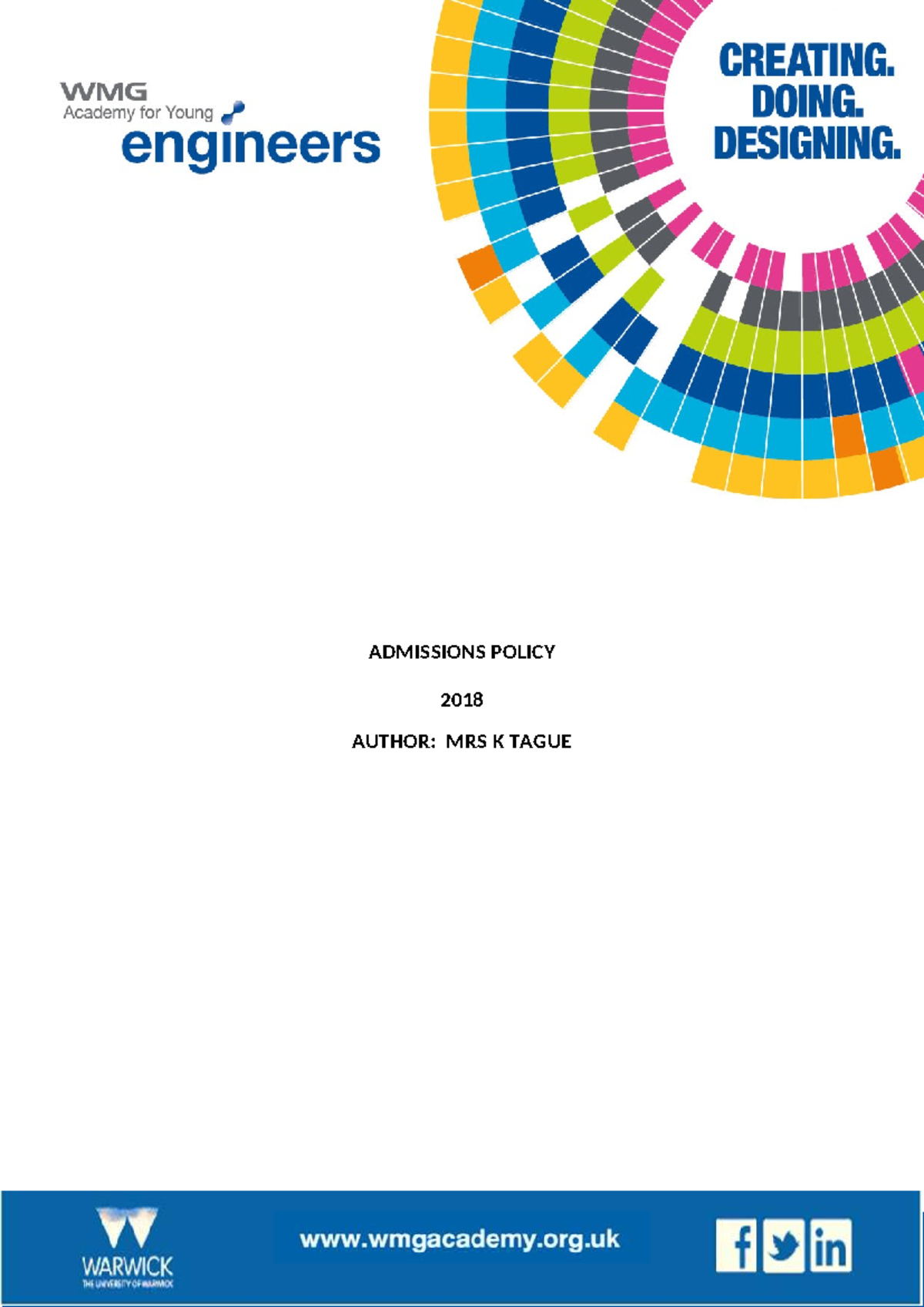WMG Academy Admissions Policy 2018: Guidelines for Year 10 & Sixth Form ...