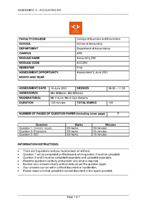 PPE part 1 - acc200 - 234 Descriptive Accounting Chapter 9 9 Overview ...