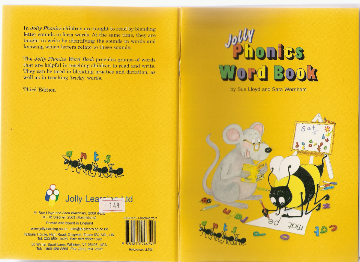 The Jolly Phonics Word Book: Teaching Reading & Writing Skills - Studocu