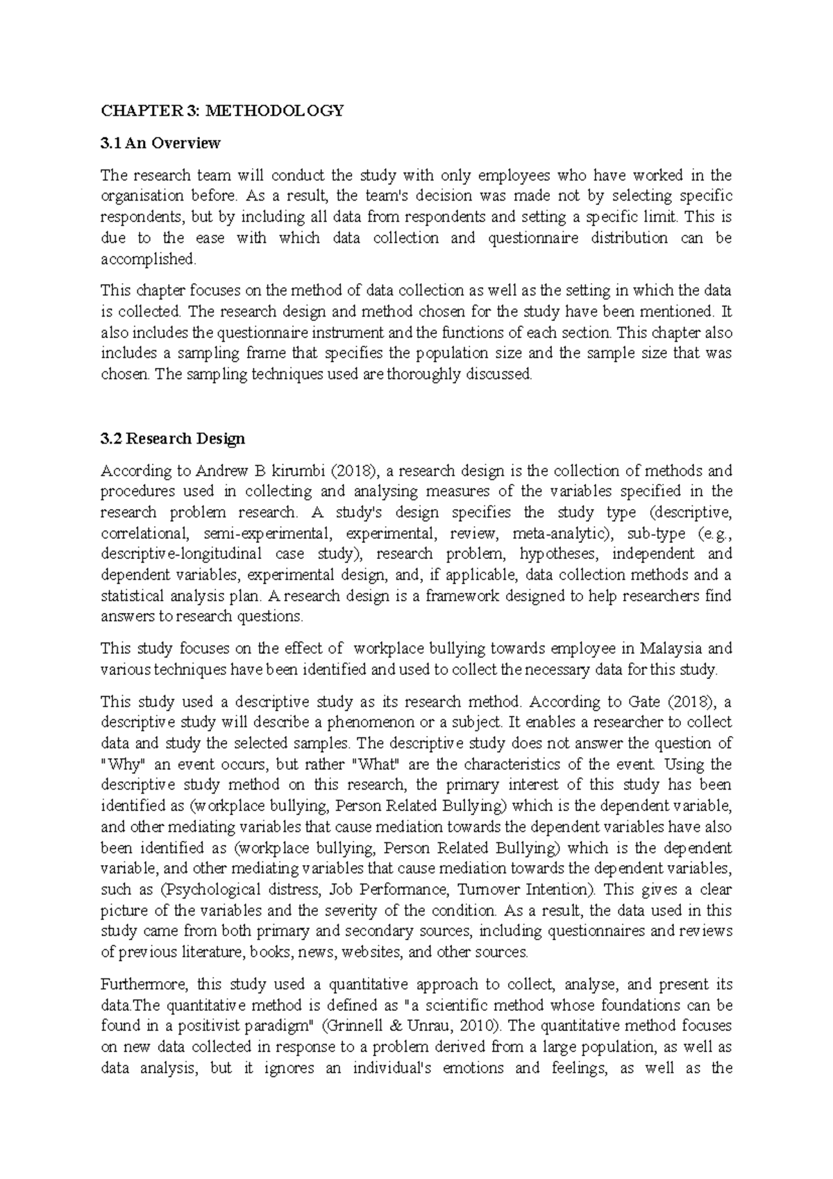 Chapter 3 FYP JAJA - final year project paper - CHAPTER 3: METHODOLOGY ...