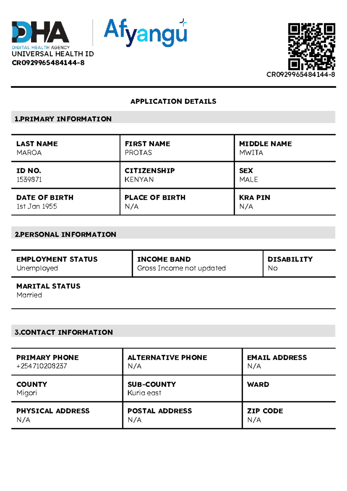 Afyangu-1 (2) (11) - Notes - UNIVERSAL HEALTH ID CR0929965484144 ...