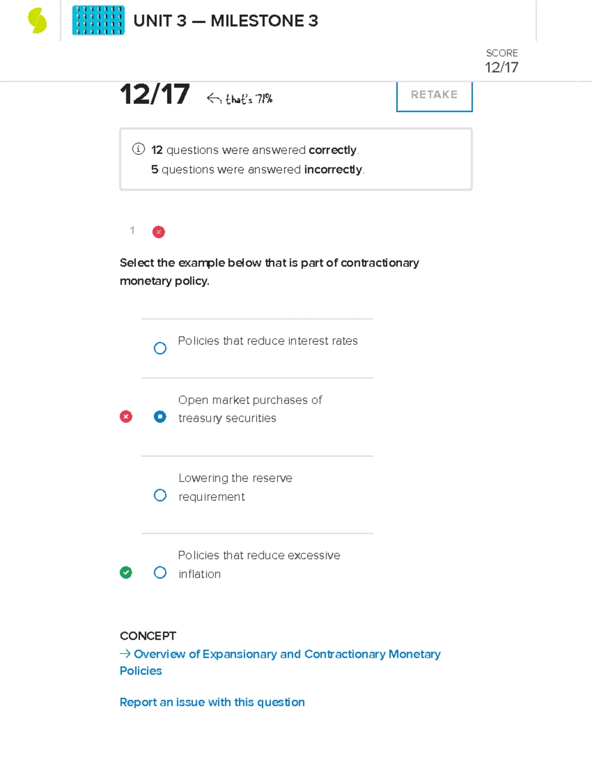 Unit 1 milestone 1 - my notes with the correct answers - 1 CONCEPT → ...
