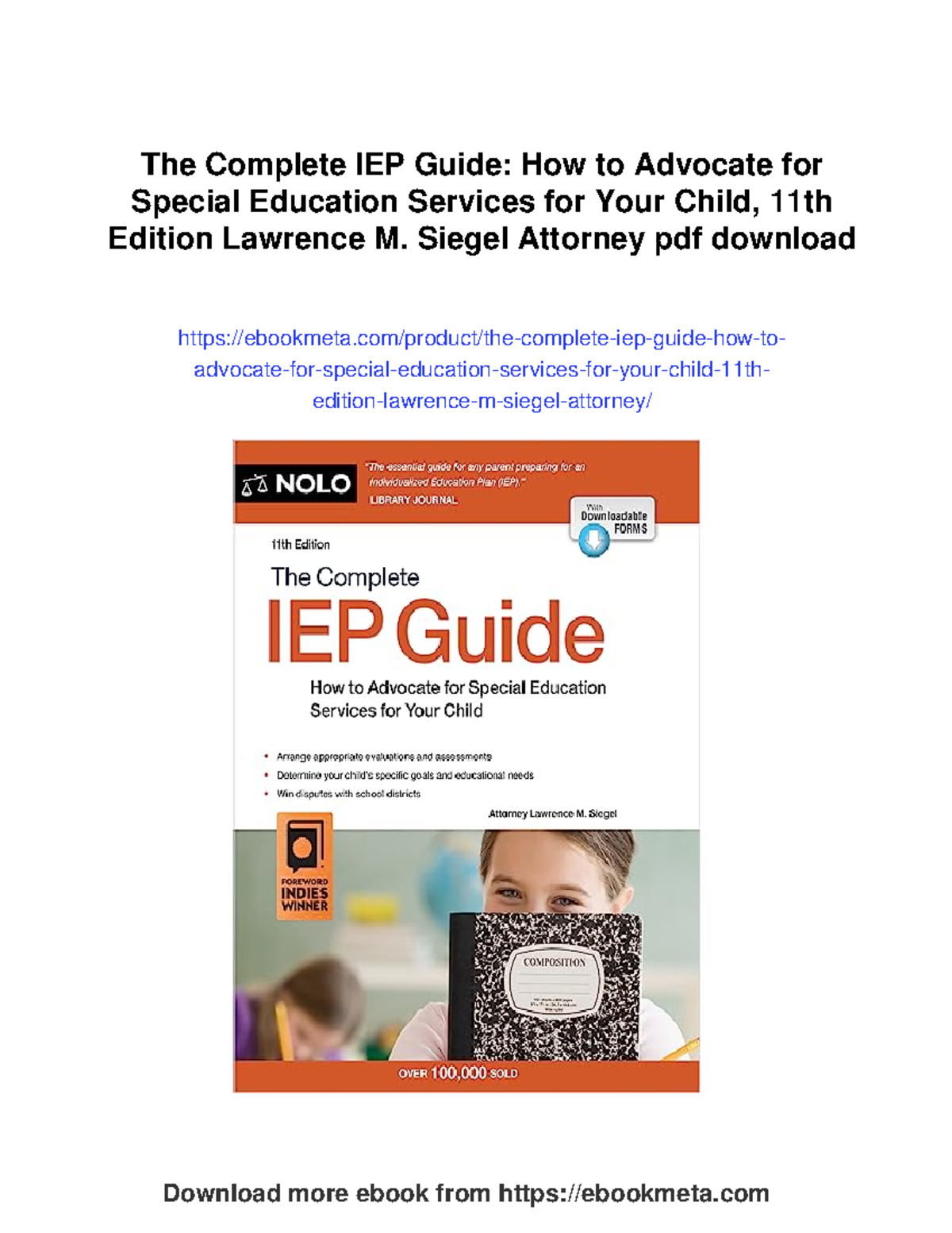 The Complete IEP Guide: Advocating for Special Ed Services, 11th Ed ...