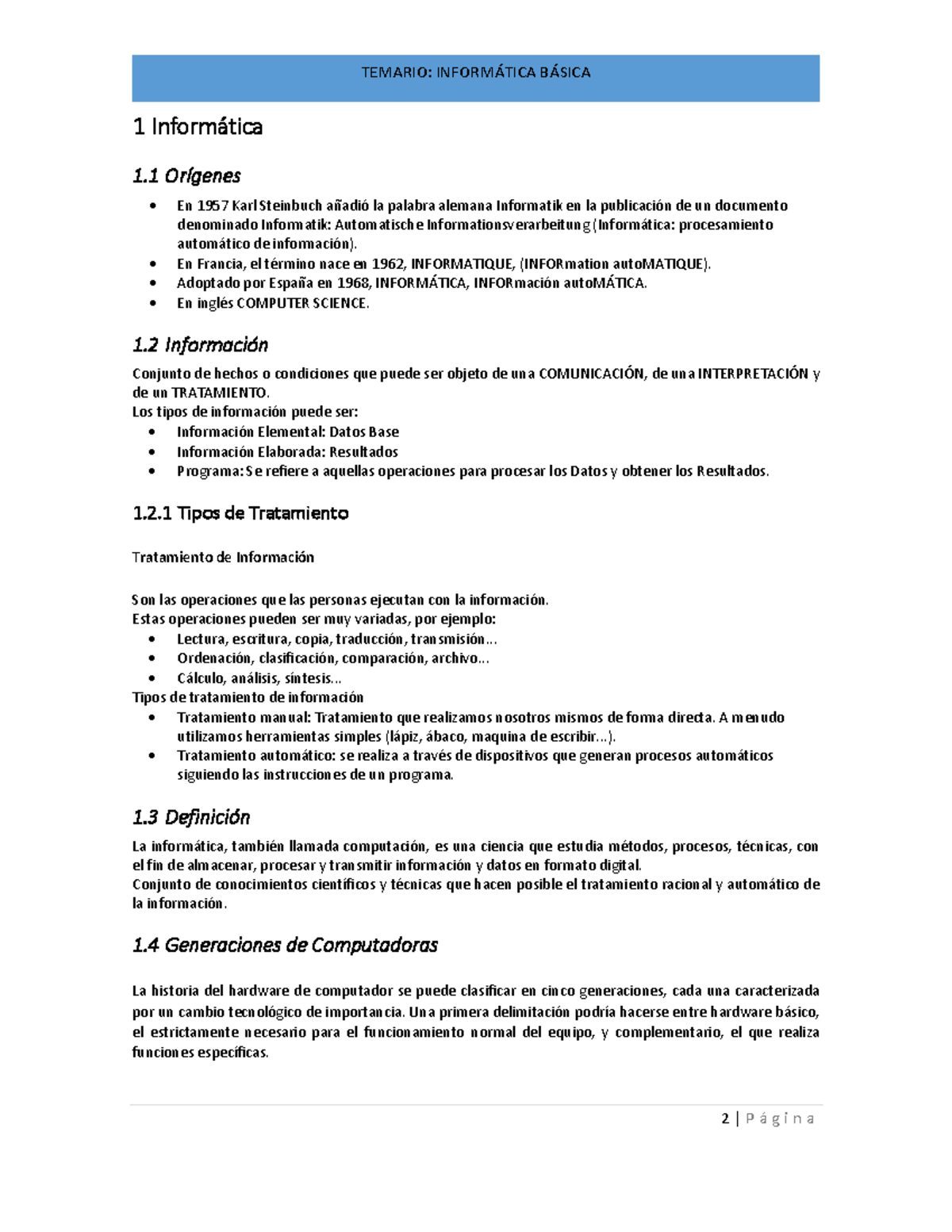 Apuntes de Informática Básica - Bloque 1 (AE211) - Studocu