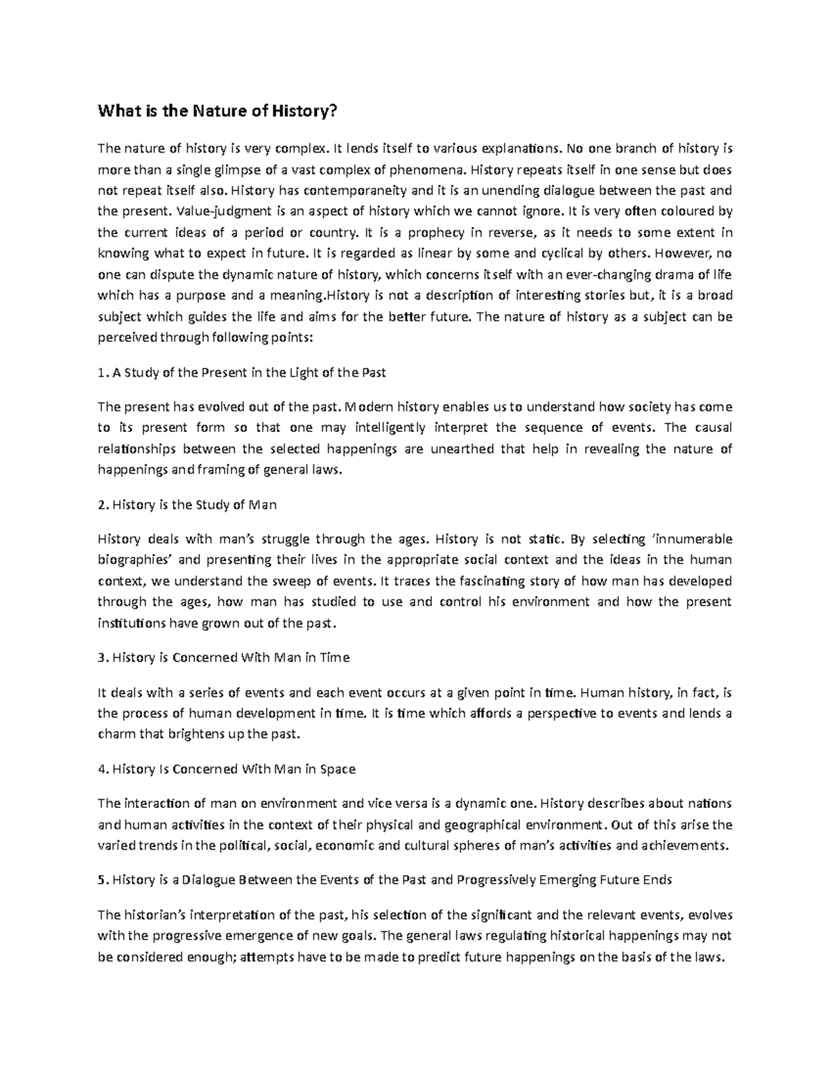 History 5 - Understanding the Nature and Scope of History - Studocu