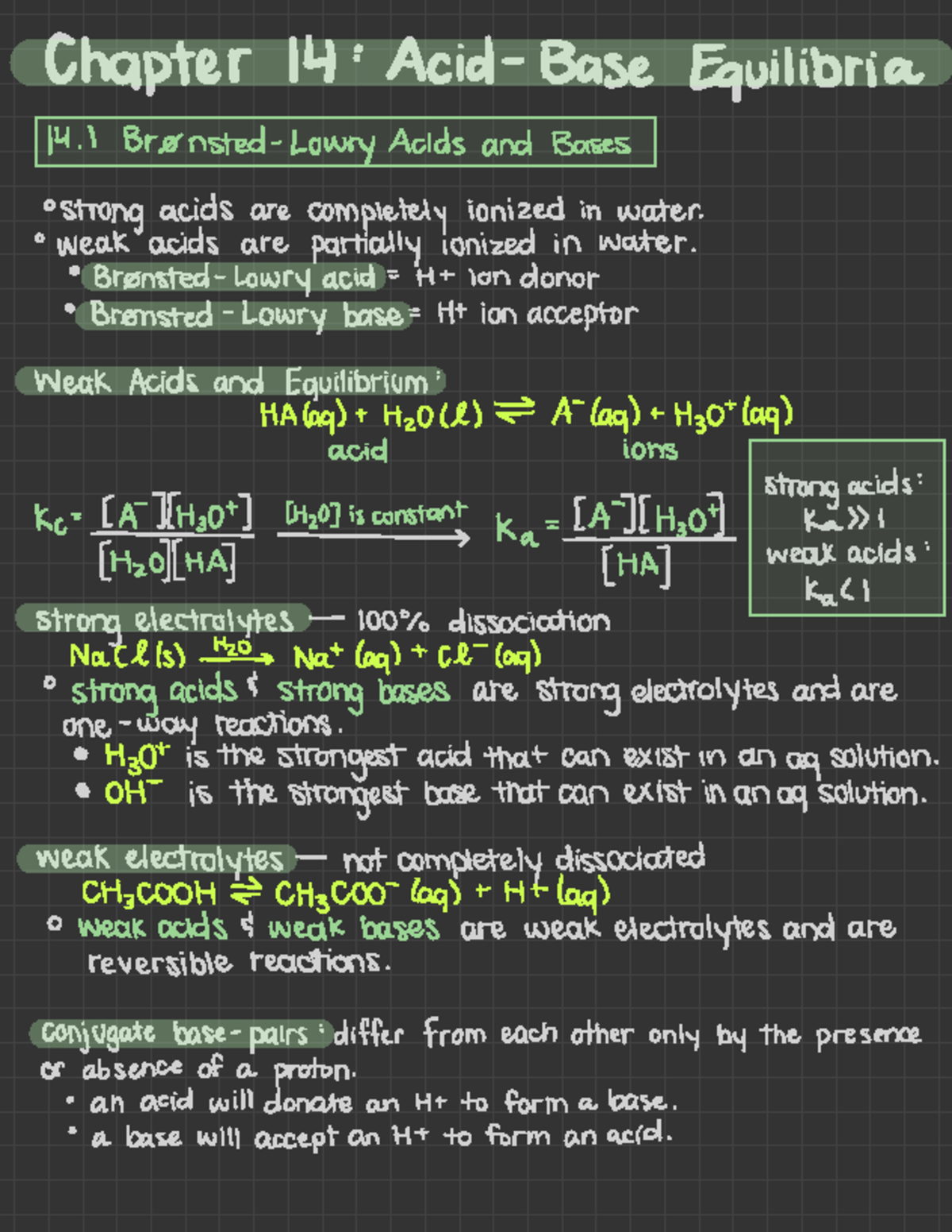CH112 Final Review Notes on Chapter 14 - Studocu