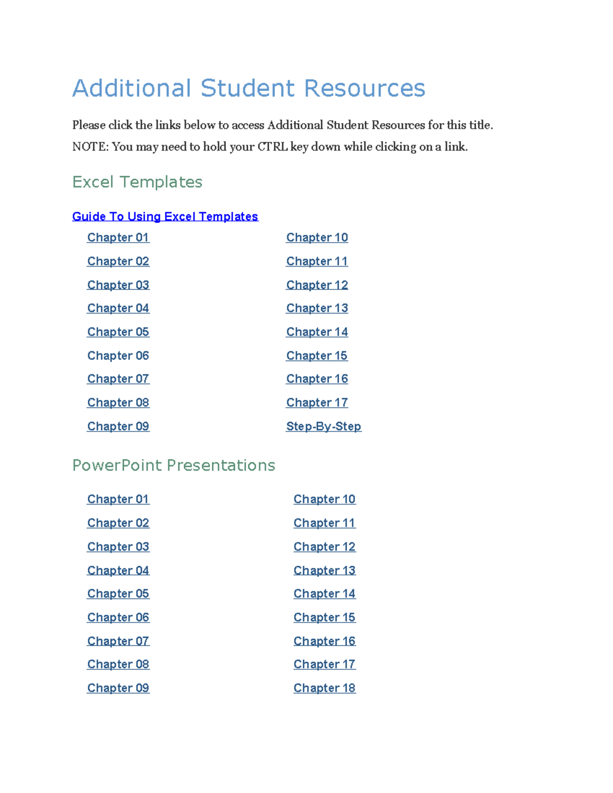 Lanen 6e Additional Student Resources Guide - Studocu