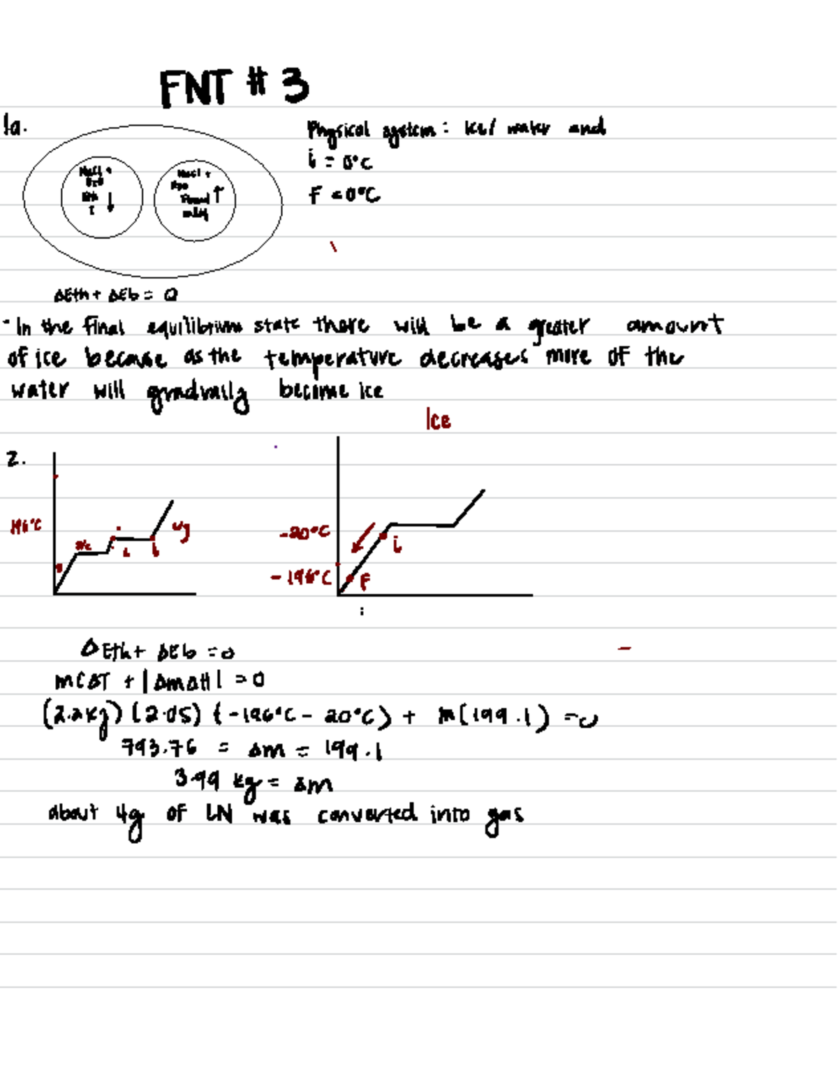 PHY 7A Fnt 3 - Analysis of Ice/Water Phase Equilibrium Dynamics - Studocu