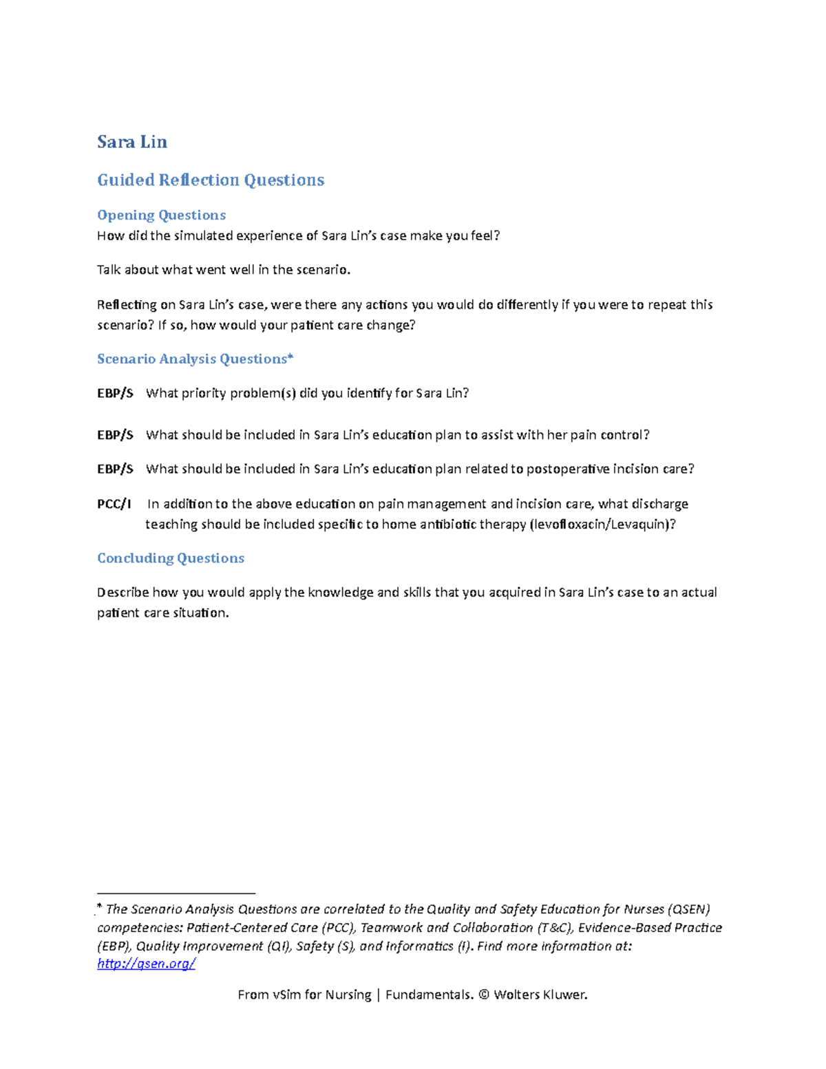 Fundamentals Case Sara Lin GRQ - Sara Lin Guided Reflection Questions ...