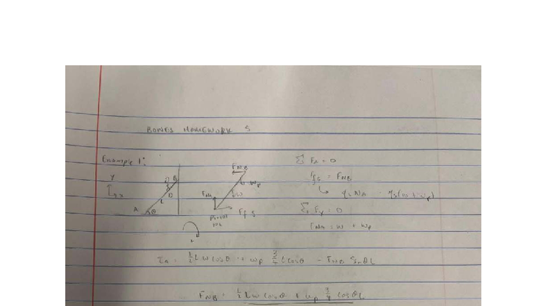 Physics Bonus Homework 5: Example Calculations and Solutions - Studocu