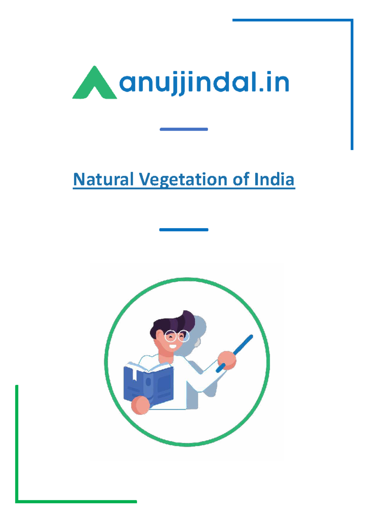 Natural Vegetation of India: Types and Distribution (Course Code: 4 ...
