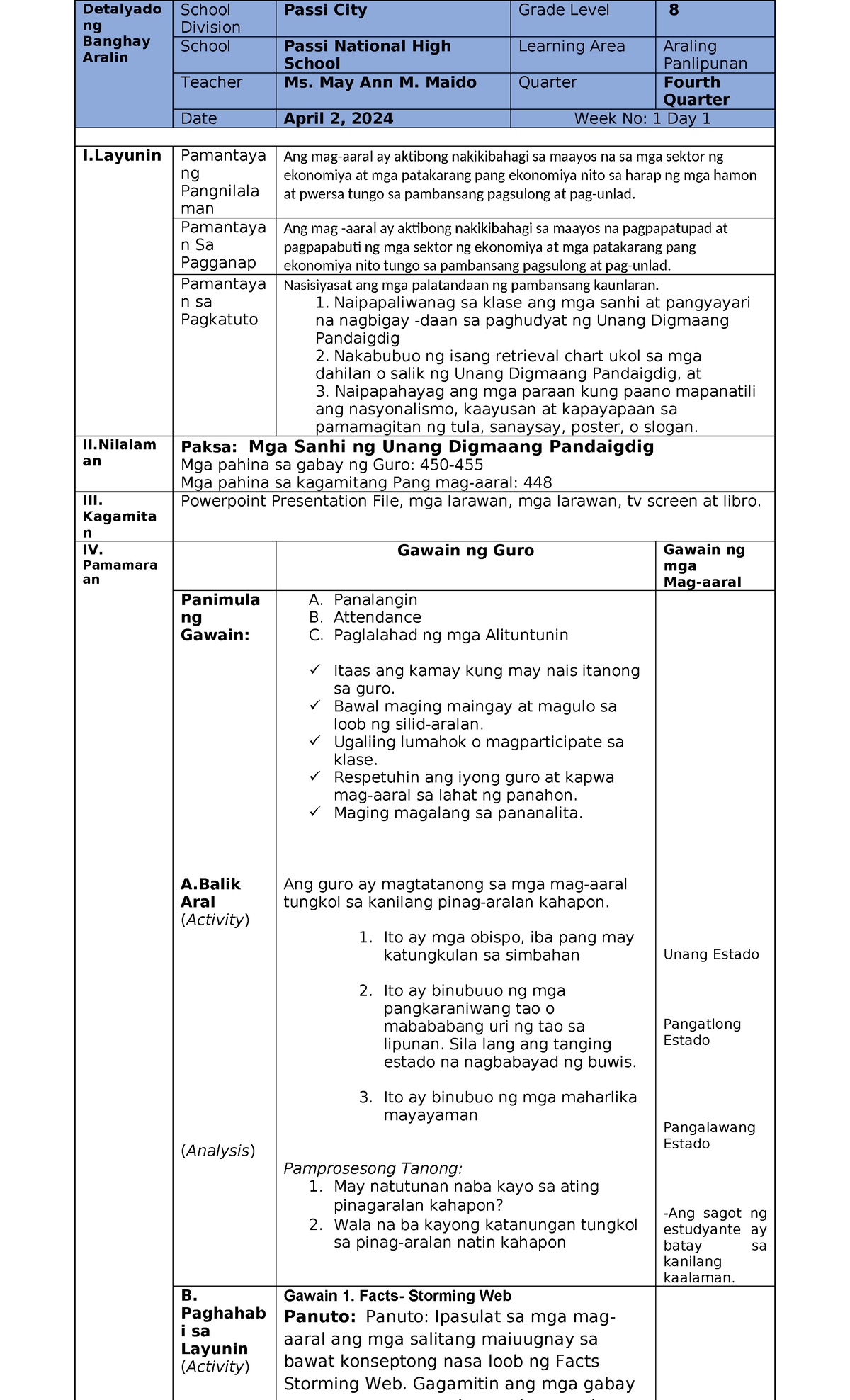 DLP: Mga Sanhi at Paghudyat ng Unang Digmaang Pandaigdig - Studocu