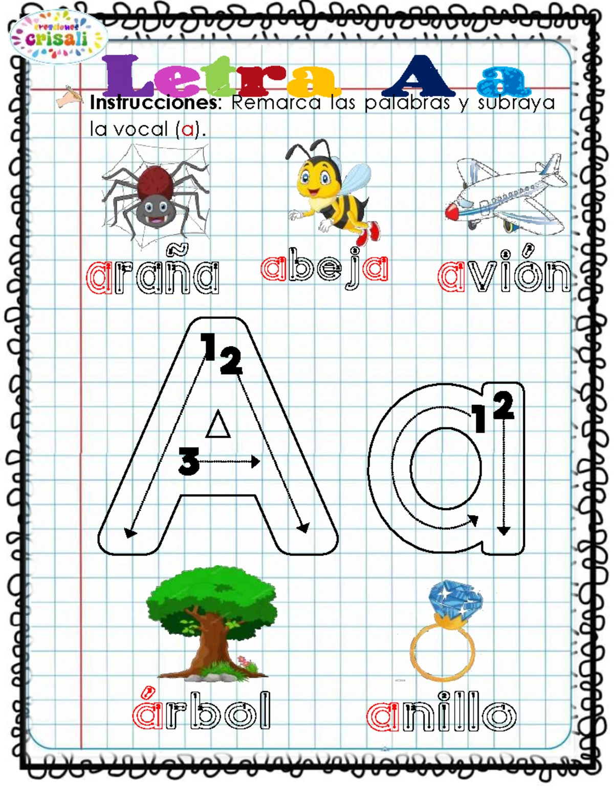 Ejercicios de la Vocal E e - Actividades y Prácticas - Studocu