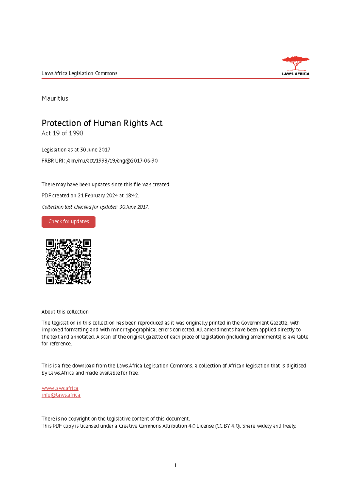 Protection of Human Rights Act - Overview and Key Provisions (Act 19/ ...