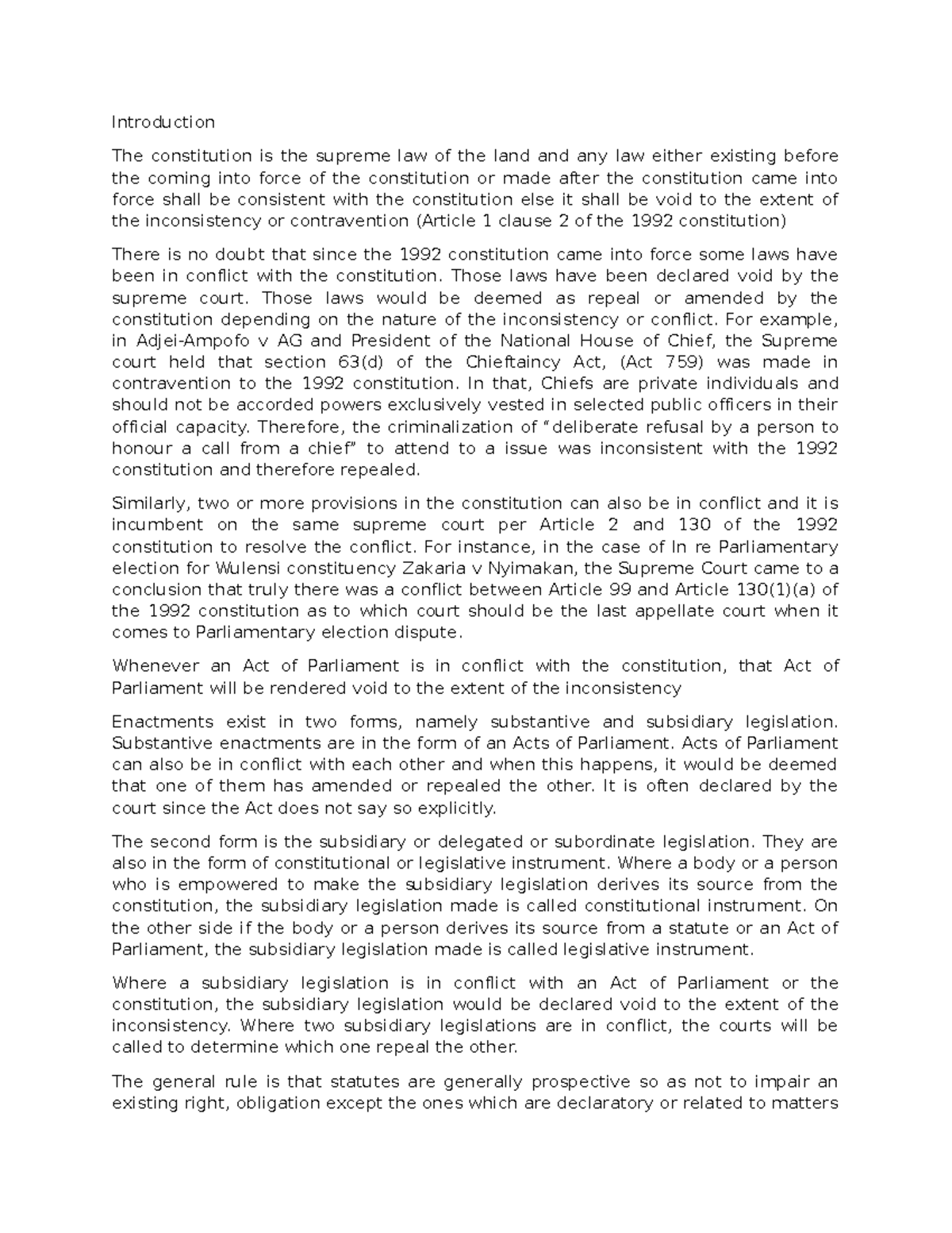 Repeals & Retroactive Legislation: Insights from the 1992 Constitution ...