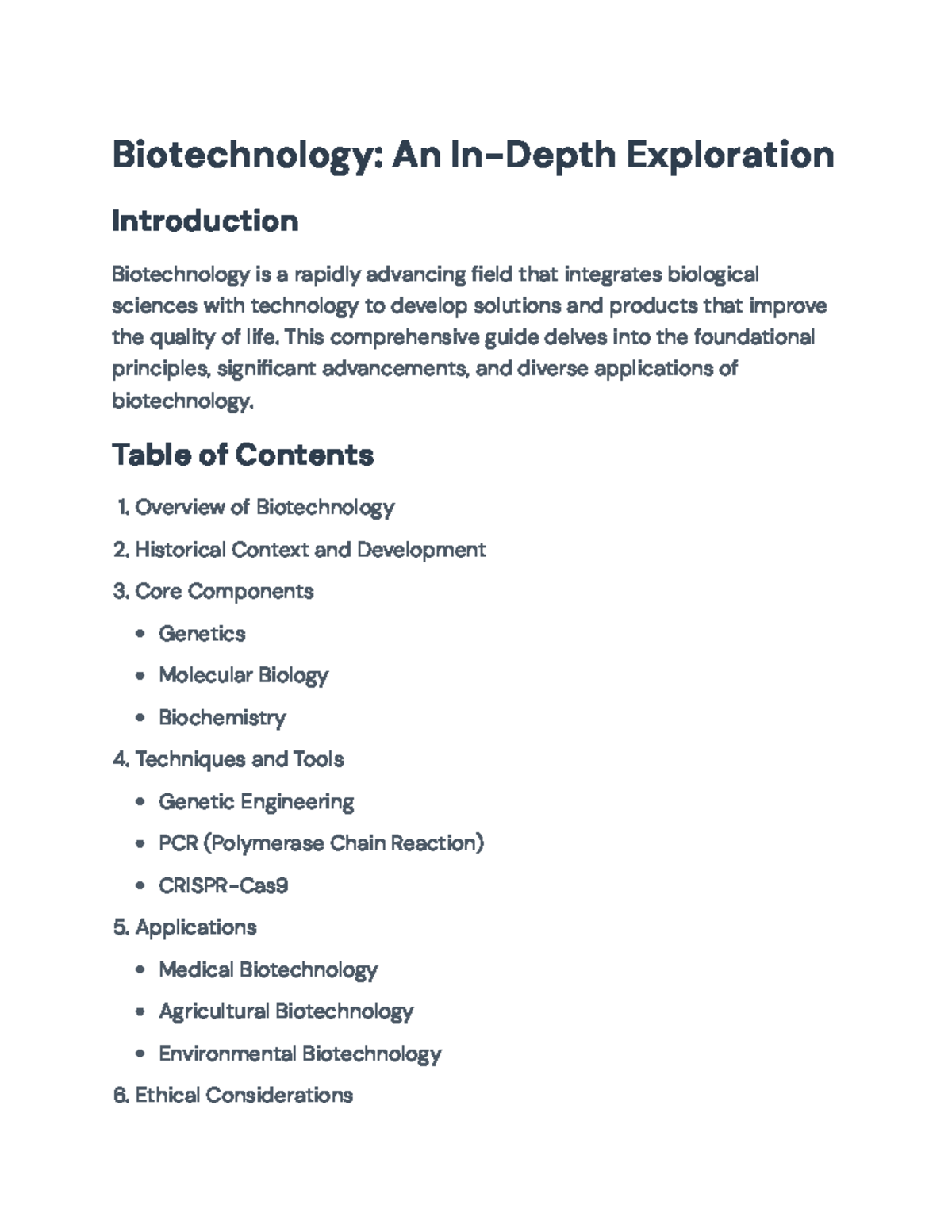 Biotechnology: Comprehensive Guide on Techniques, Applications & Ethics ...